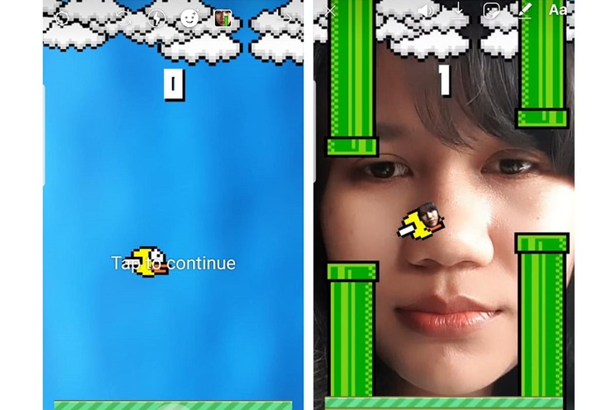 Ramai Filter Game "Flying Face" di IG Stories, Begini Cara Mendapatkannya