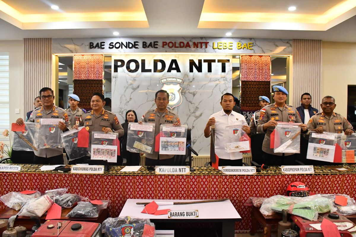 Polda NTT Ungkap 76 Kasus Kejahatan Selama Januari-Mei 2026, 87 Orang ...