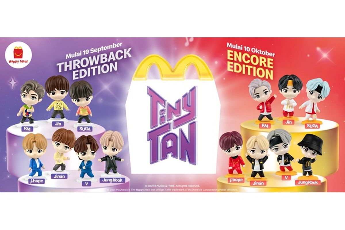 McDonald's Indonesia Hadirkan Happy Meal TinyTAN dengan Figur BTS dan Game Keren