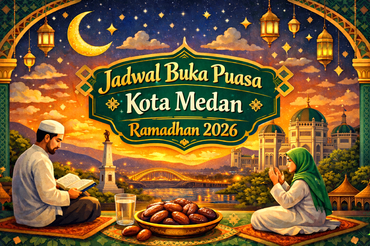 Jadwal Buka Puasa Kota Medan Hari Ini 5 Maret 2026, Maghrib Pukul 18.42 WIB