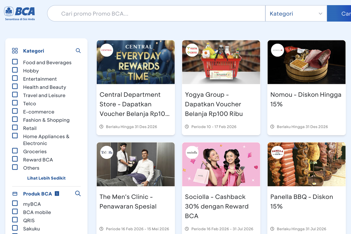 Promo Kartu Kredit BCA Februari 2026: Diskon Makan, Travel, sampai ...