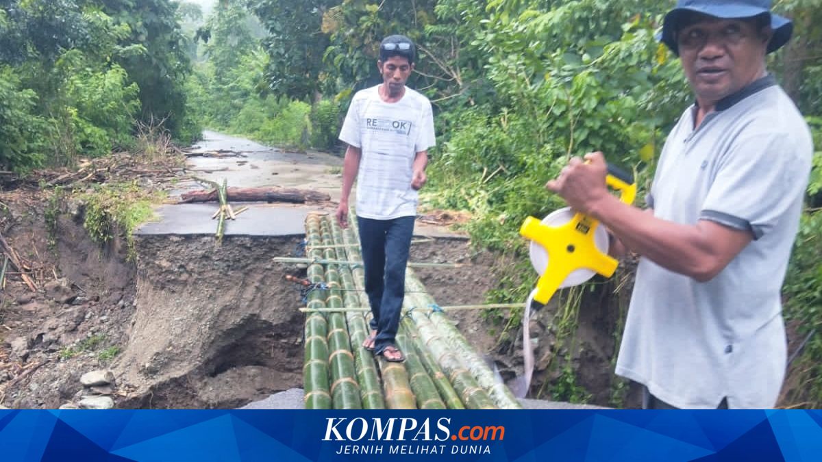 Jalan Penghubung Antardesa di Ende Putus, Warga Bangun Jembatan Darurat ...