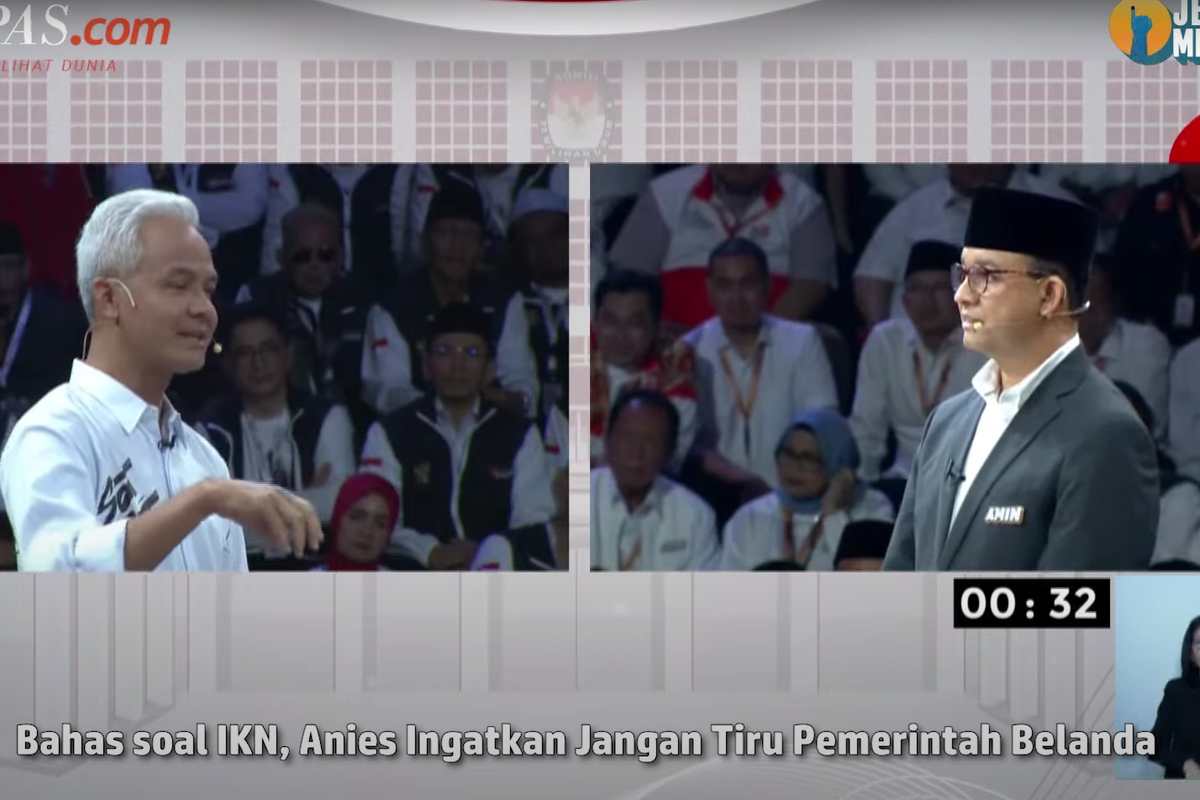 Jawaban Anies Saat Ditanya Ganjar soal IKN dalam Debat Capres