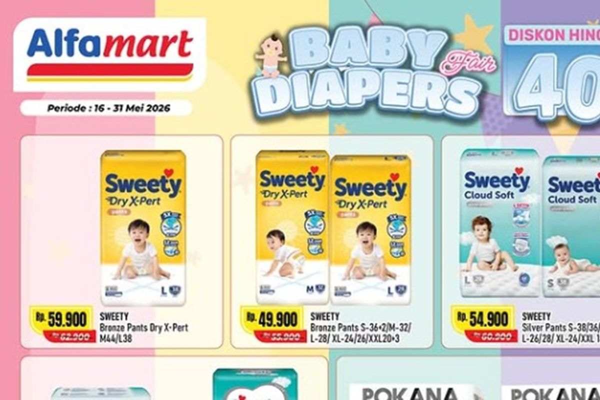 Promo Alfamarat Baby Diapers, Popok Merries Diskon Lebih dari Rp 10.000