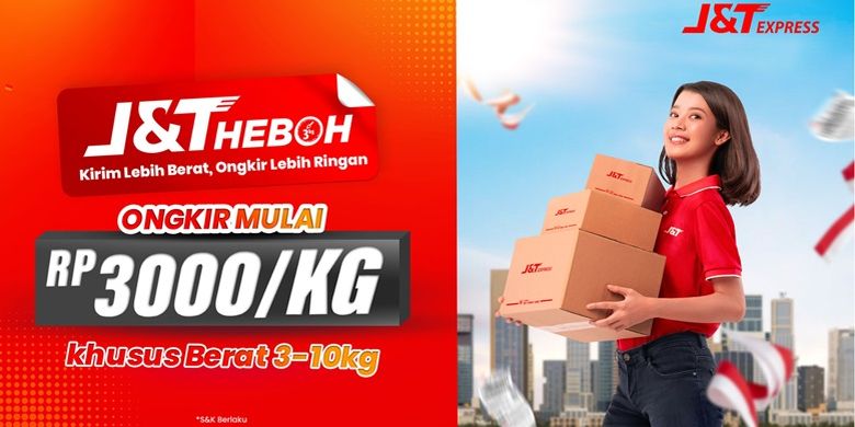 J&T Express Hadirkan Layanan Pengiriman Paket Berat J&T HEBOH, Per Kg ...