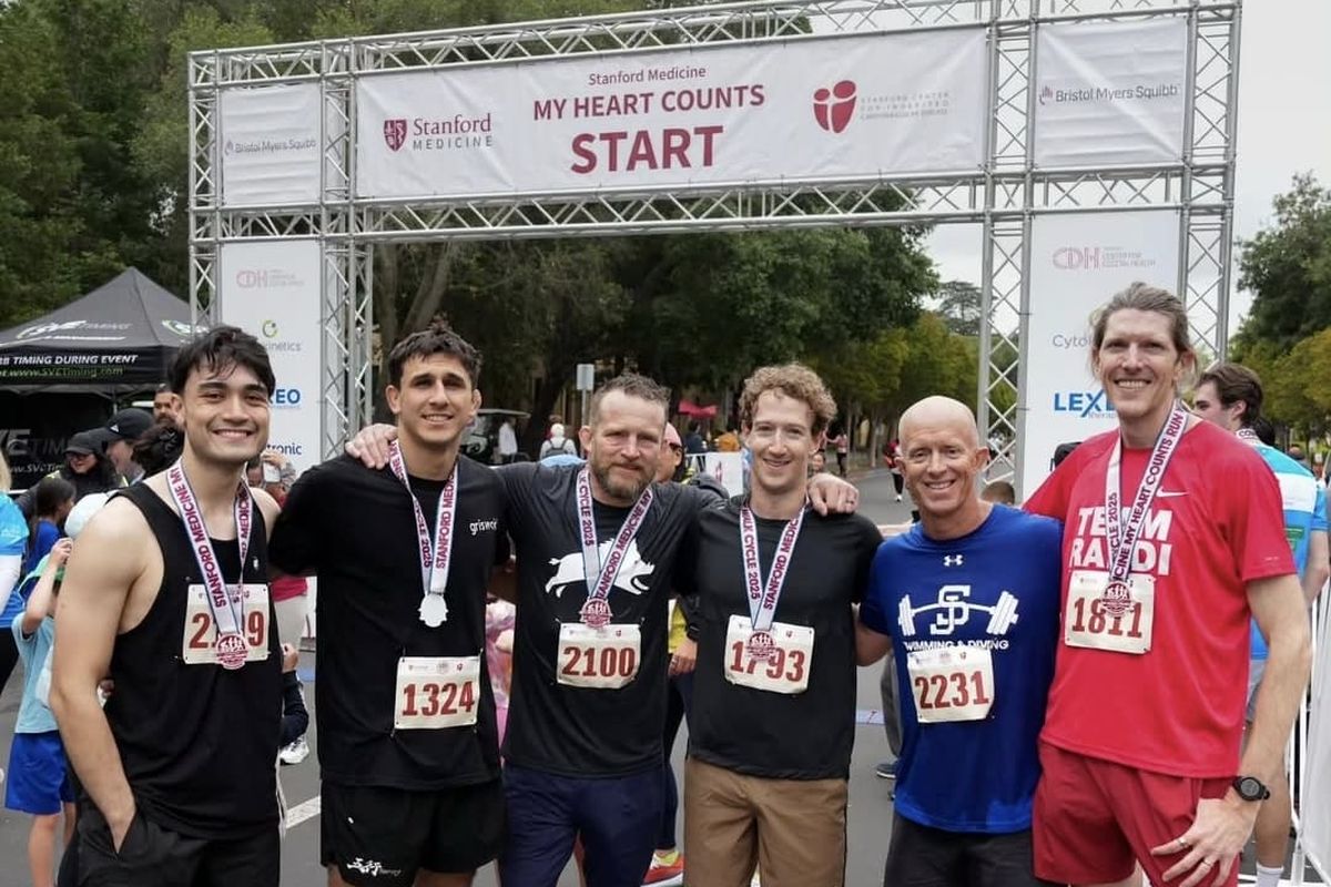 Bos Meta Mark Zuckerberg Ikut Lari 5 Kilometer, Finis dalam 20 Menit