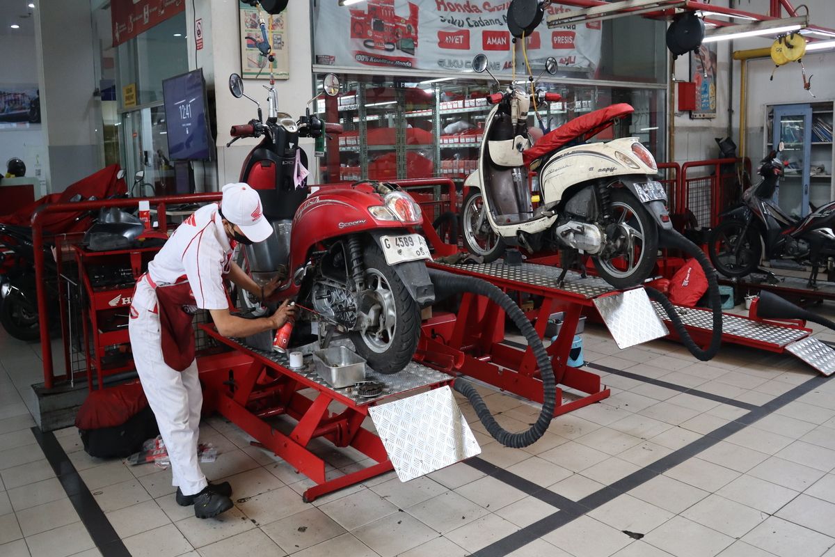 Jelang Lebaran, Bengkel Resmi Honda Banjir Order