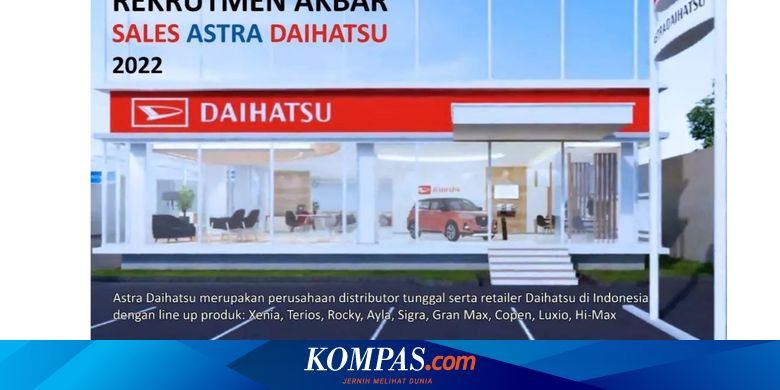Astra Daihatsu Buka Lowongan Kerja Lulusan D1, D2, D3 dan S1