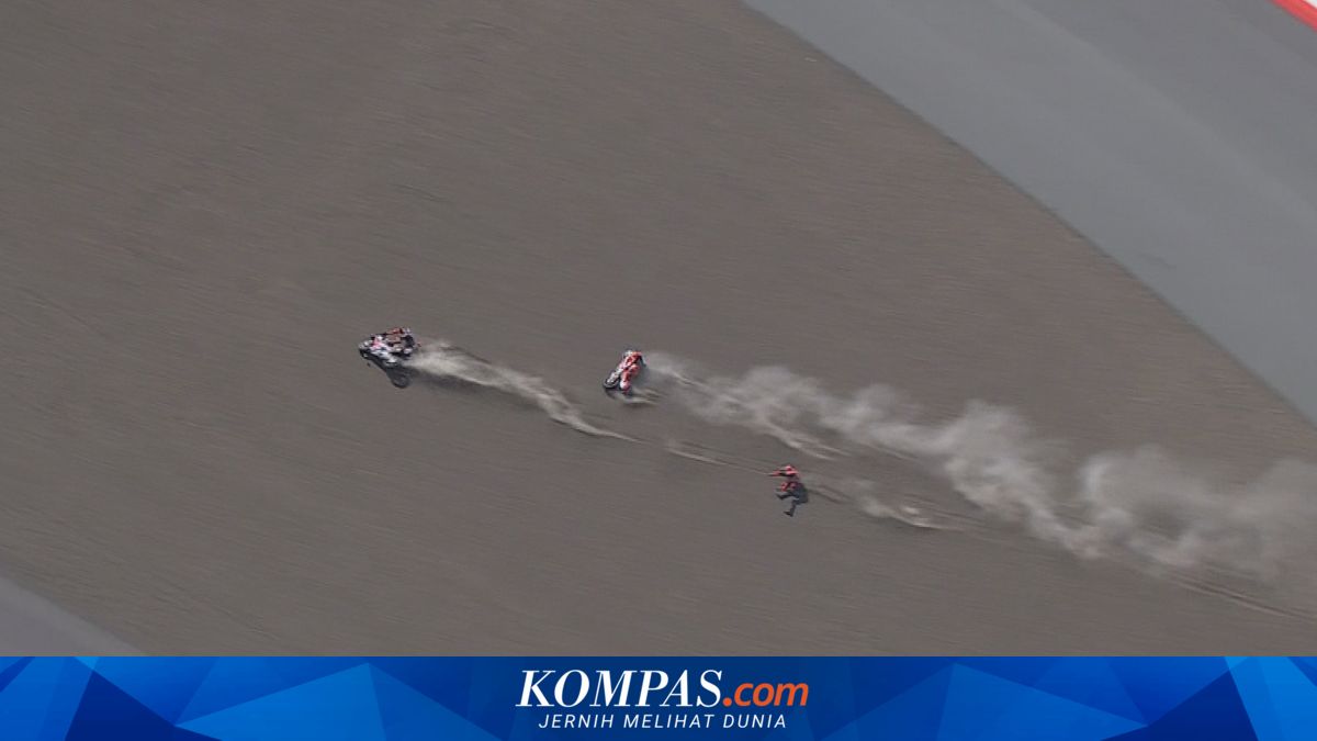 LIVE Marc Marquez Crash di Lap 1, Kutukan MotoGP Mandalika Berlanjut