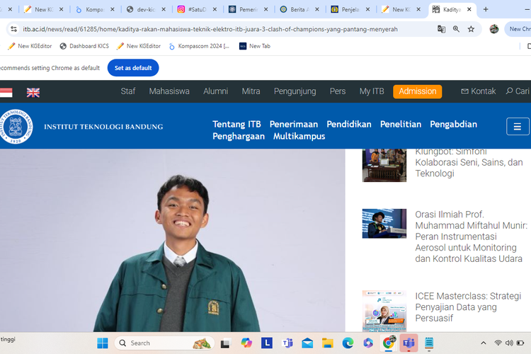 Foto : Cerita Kadit CoC, Pilih Kuliah Teknik Elektro ITB meski dari ...