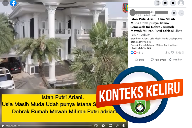 [KLARIFIKASI] Rumah Mewah yang Ditempati Putri Ariani