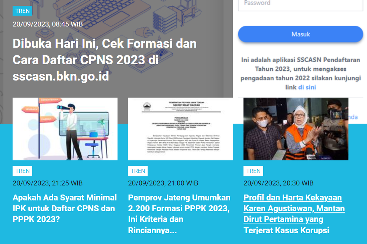[POPULER TREN] Cara Cek Formasi dan Daftar CPNS 2023 I Pakai Wajah ...