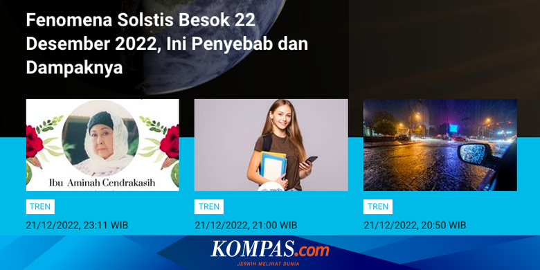 [POPULER TREN] Fenomena Solstis 22 Desember 2022 | Jangan Menggelar ...