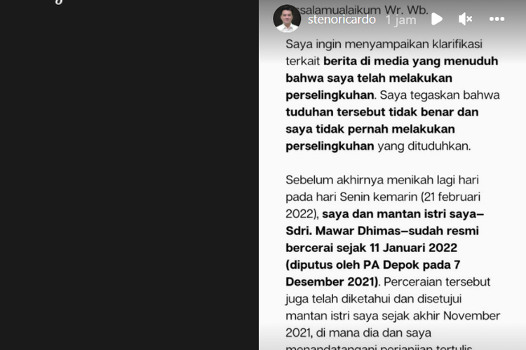 Sudah Menikah Lagi, Steno Ricardo Bantah Berselingkuh dari Mawar AFI