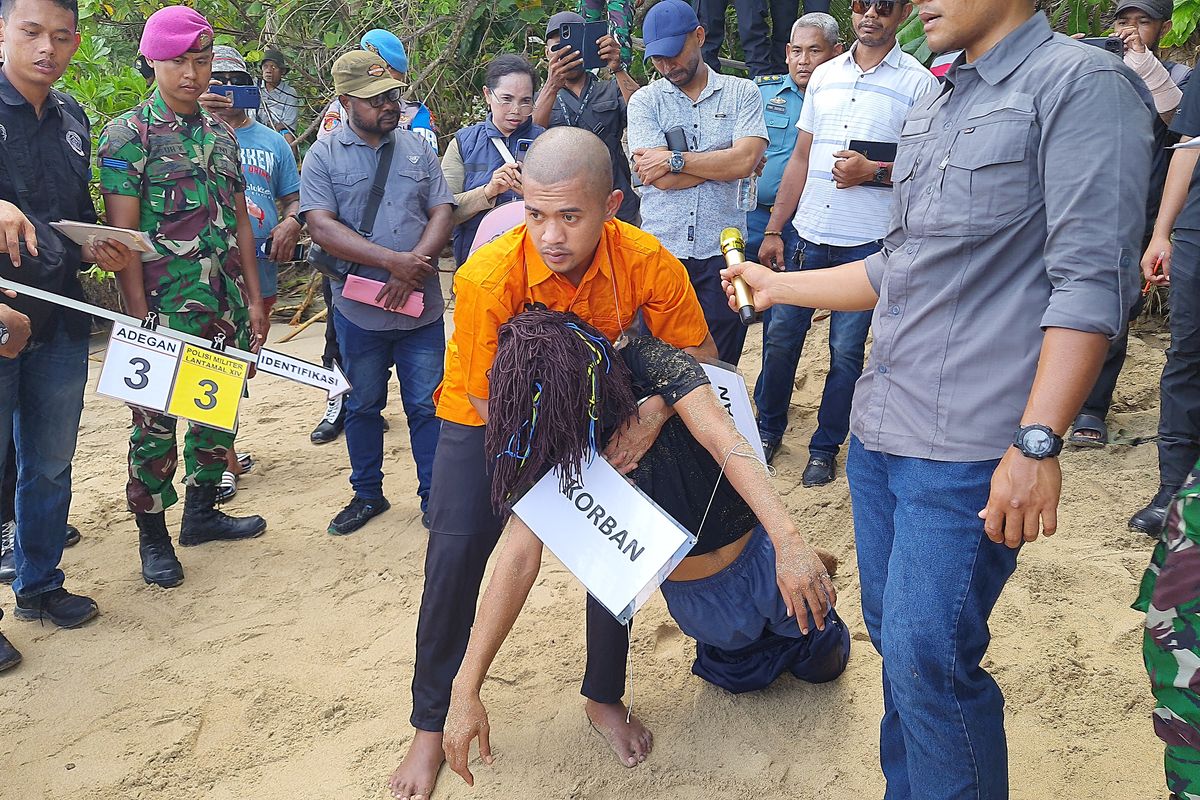 Rekonstruksi Ulang Pembunuhan Kesya oleh Oknum TNI AL, Korban Sempat ...