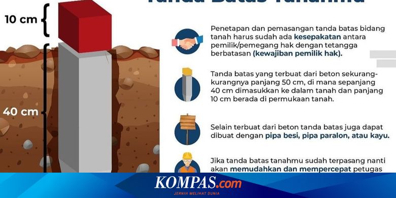 Berapa Ukuran Patok Tanah Sesuai Aturan? Ini Jawabannya