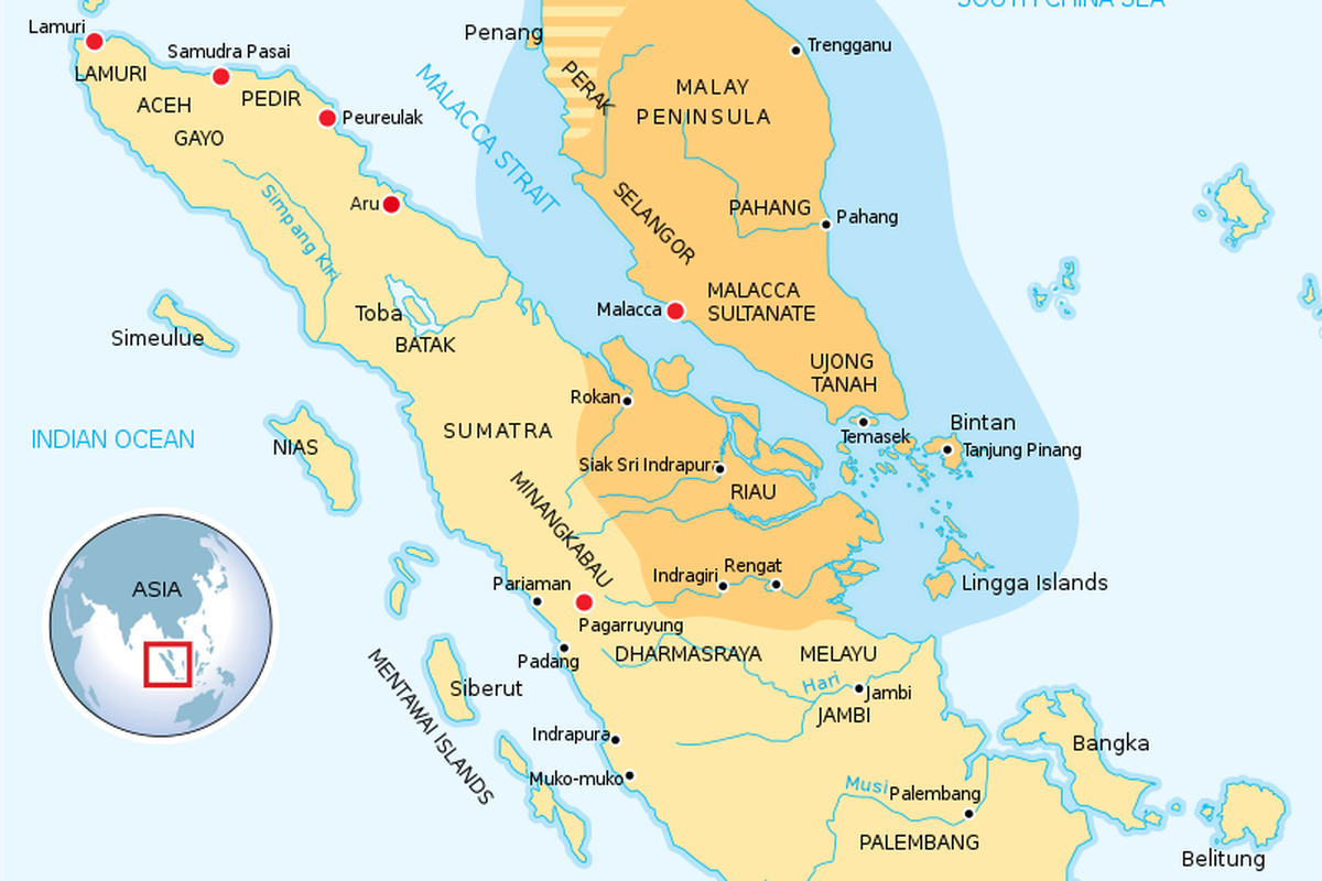 Letak Kerajaan Malaka