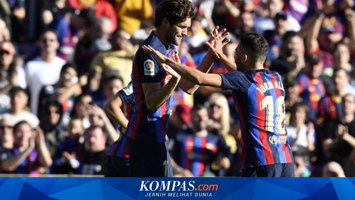 HT Barcelona Vs Espanyol 1-0, Tandukan Marcos Alonso Jadi Pembeda