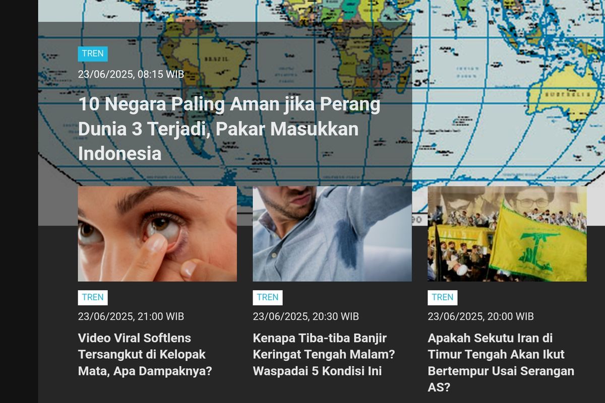 [POPULER TREN] Negara Teraman jika Perang Dunia 3 Meletus | Efek Minum ...