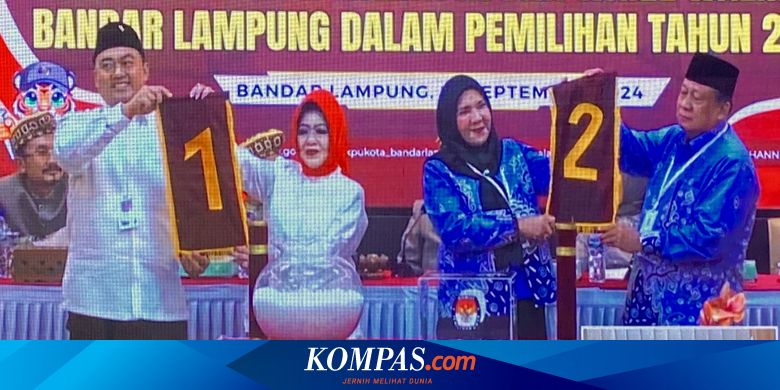 Pilkada Bandar Lampung 2024: Nomor Urut dan Visi Misi 2 Paslon