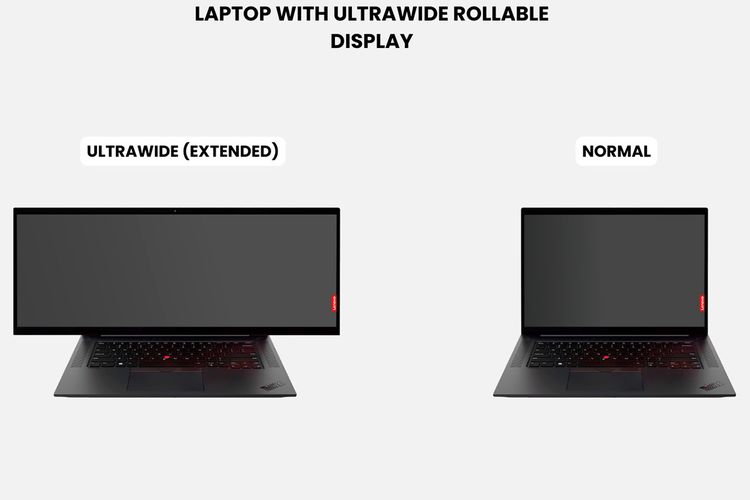Lenovo Patenkan Layar Ultrawide yang Bisa Digulung untuk Laptop