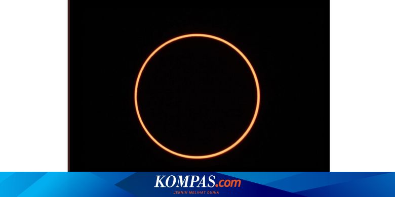 Penampakan Sempurna Gerhana Matahari Cincin di Singkawang