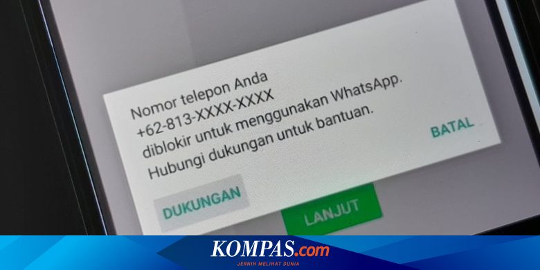 Muncul Tulisan "Nomor Telepon Anda Diblokir untuk Menggunakan WhatsApp ...
