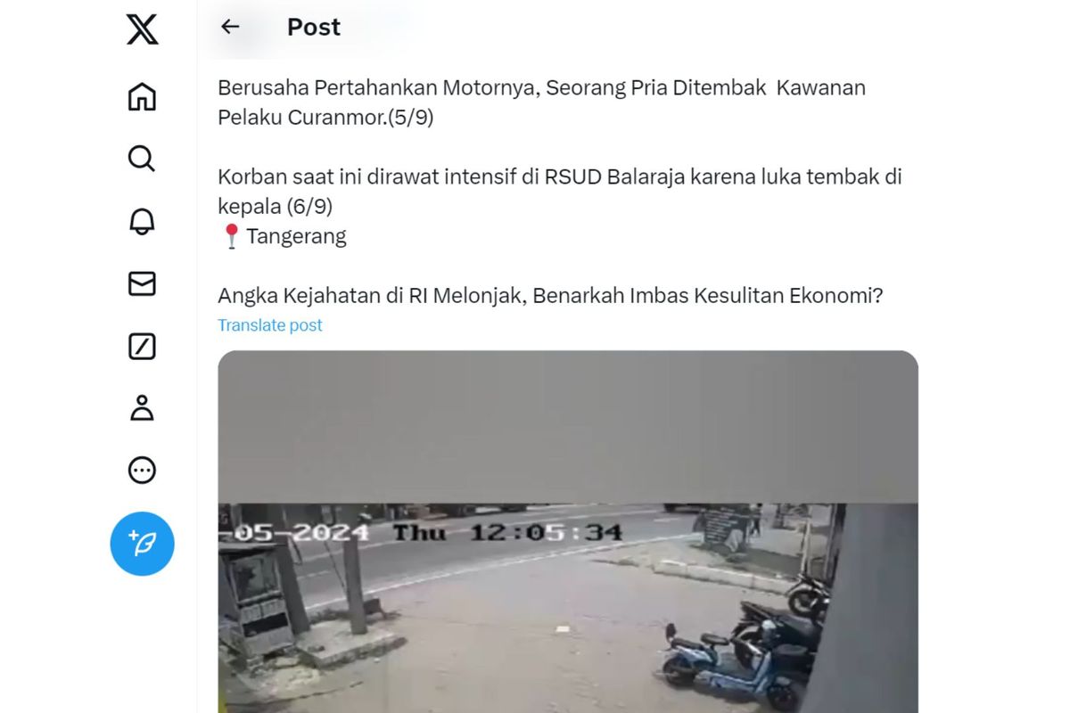 Video Viral Pencuri Motor di Tangerang Tembak Korban yang Berusaha ...