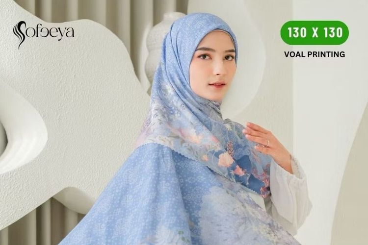 7 Rekomendasi Hijab Voal Motif untuk Lebaran, Harga di Bawah Rp 80.000