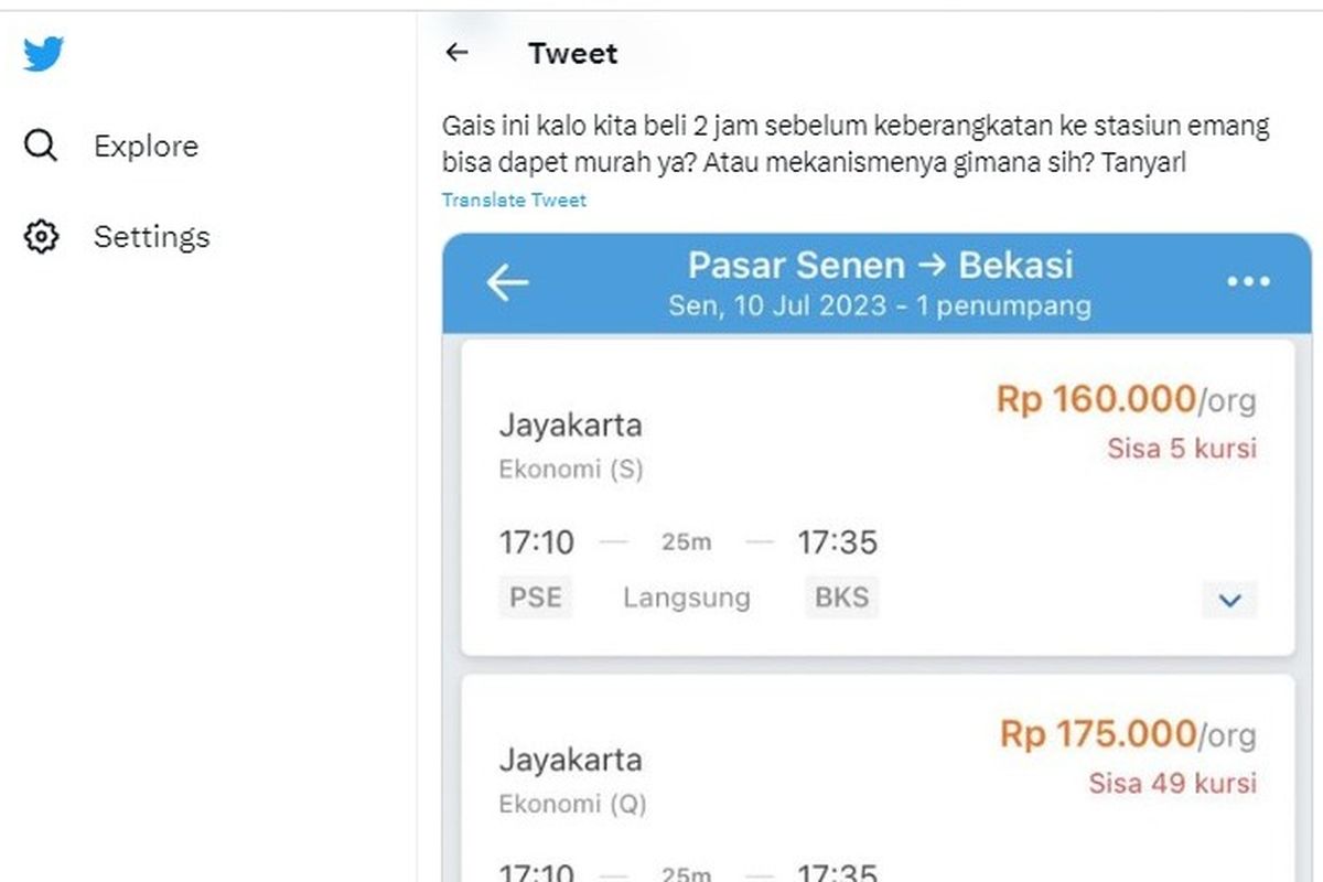Beli Tiket KA 2 Jam Sebelum Keberangkatan Bisa Dapat Harga Lebih Murah ...