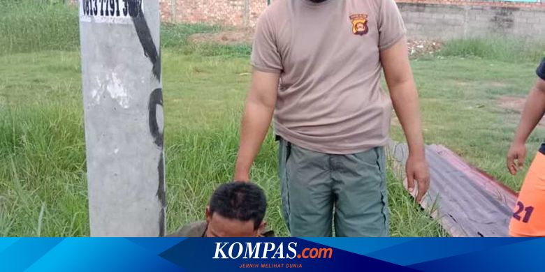 Terpergok Warga, Pencuri Spion Mobil di Palembang Diikat di Tiang Listrik