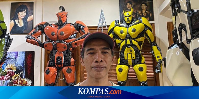 Kisah Eri Buat Replika Robot dari Motor Bekas, Sempat Nganggur Kini ...
