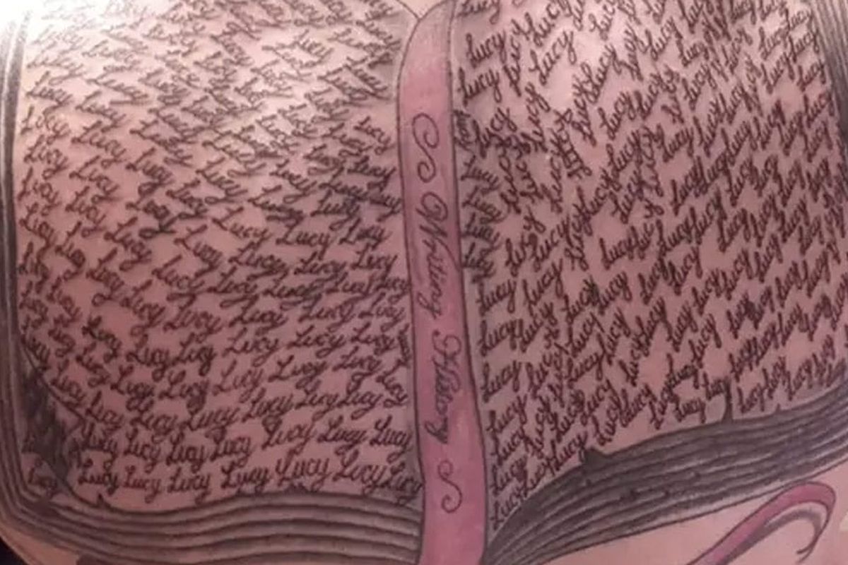 Pria Inggris Buat 667 Tato Nama Putrinya
