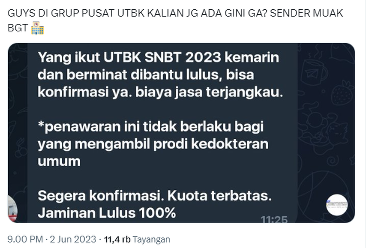 Ramai soal "Dibantu Lulus" UTBK-SNBT 2023 Biaya Murah, Ini Kata SNPMB