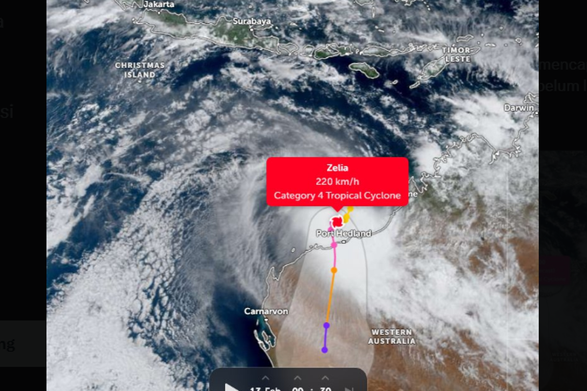 Siklon Tropis Zelia di Selatan NTT Miliki Kecepatan Angin 204 Km/Jam, Ini Dampaknya bagi Indonesia