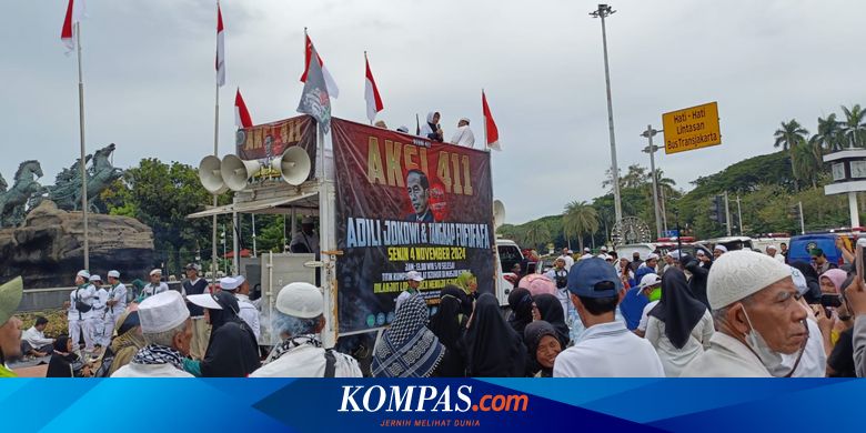 Ada Demo 411 di Patung Kuda, Jalan Medan Merdeka Barat Ditutup Sementara