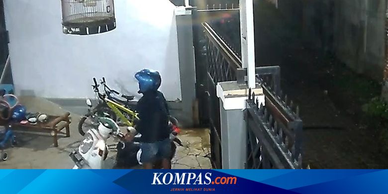 Maling Gondol Motor dan Helm Dinas Milik TNI di Pasuruan, Aksinya Terekam CCTV