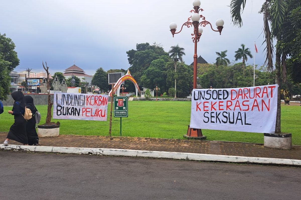 Dugaan Kekerasan Seksual oleh Guru Besar Guncang Unsoed, Mahasiswa Gelar Aksi