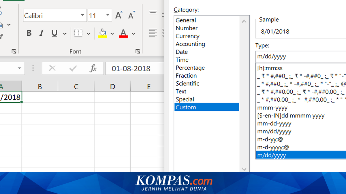 Cara Mengatur Format Tanggal di Microsoft Excel
