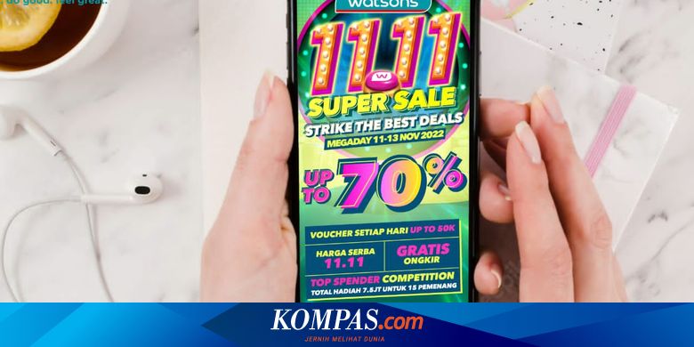 Harbolnas 11.11, Watsons Tebar Promo Diskon hingga 70 Persen