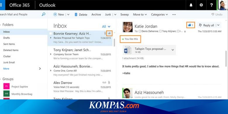 Outlook Bakal Pakai Fitur ala Sosial Media