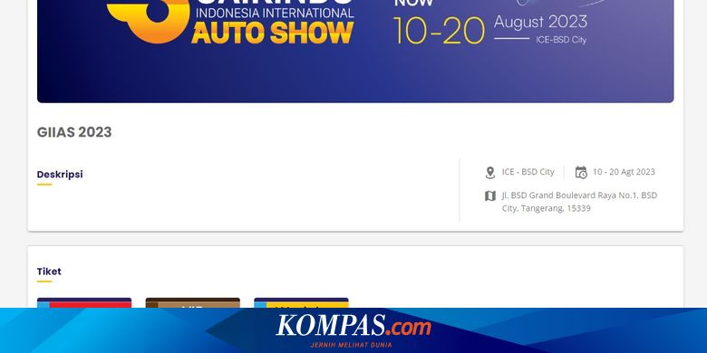 Cara Beli dan Harga Tiket Masuk GIIAS 2023
