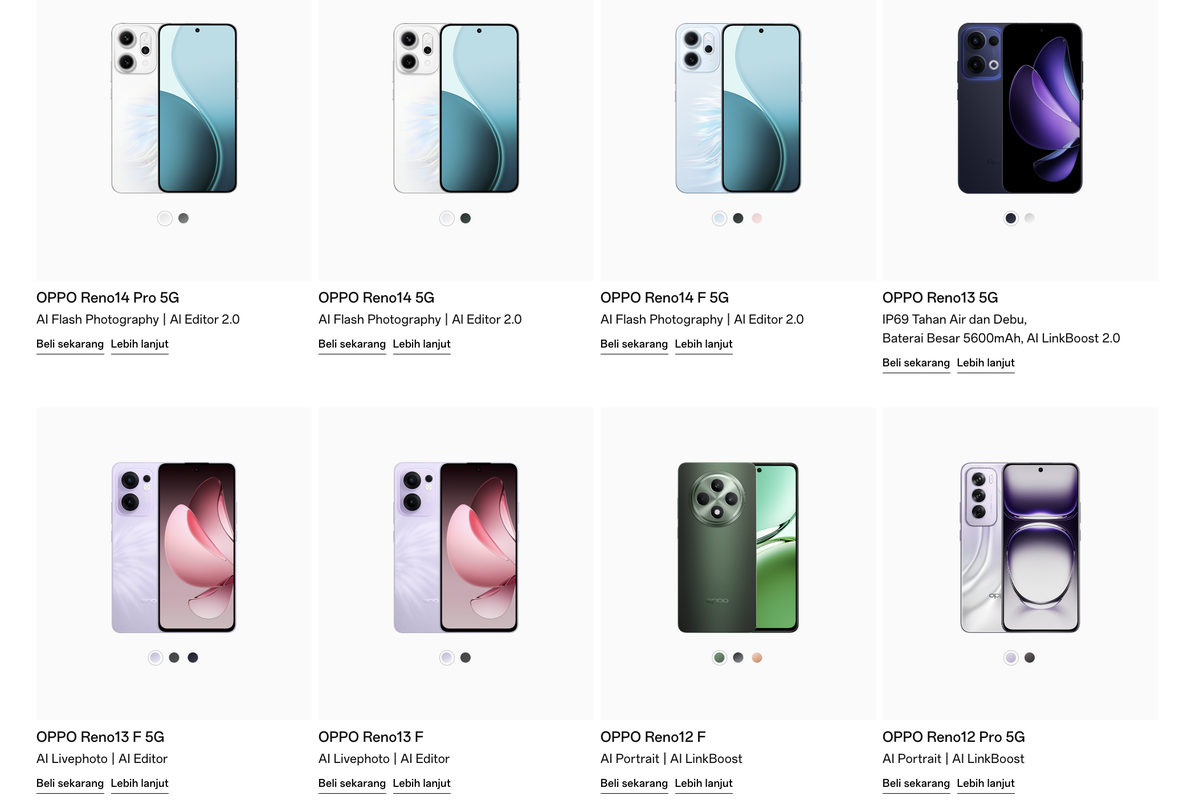 Update Harga HP OPPO Hari Ini 12 Desember 2025, OPPO Reno Series Mulai ...