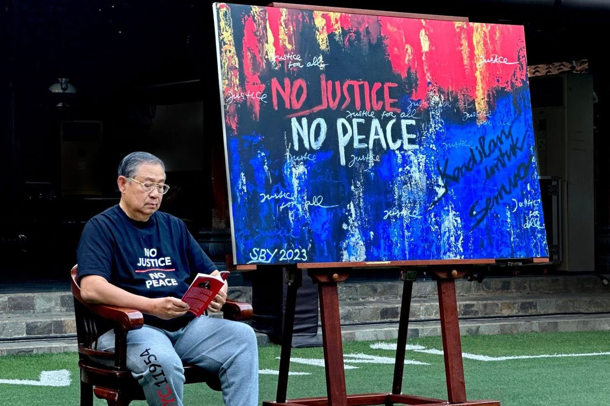 SBY Bicara Lewat Lukisannya yang Baru "No Justice No Peace"...