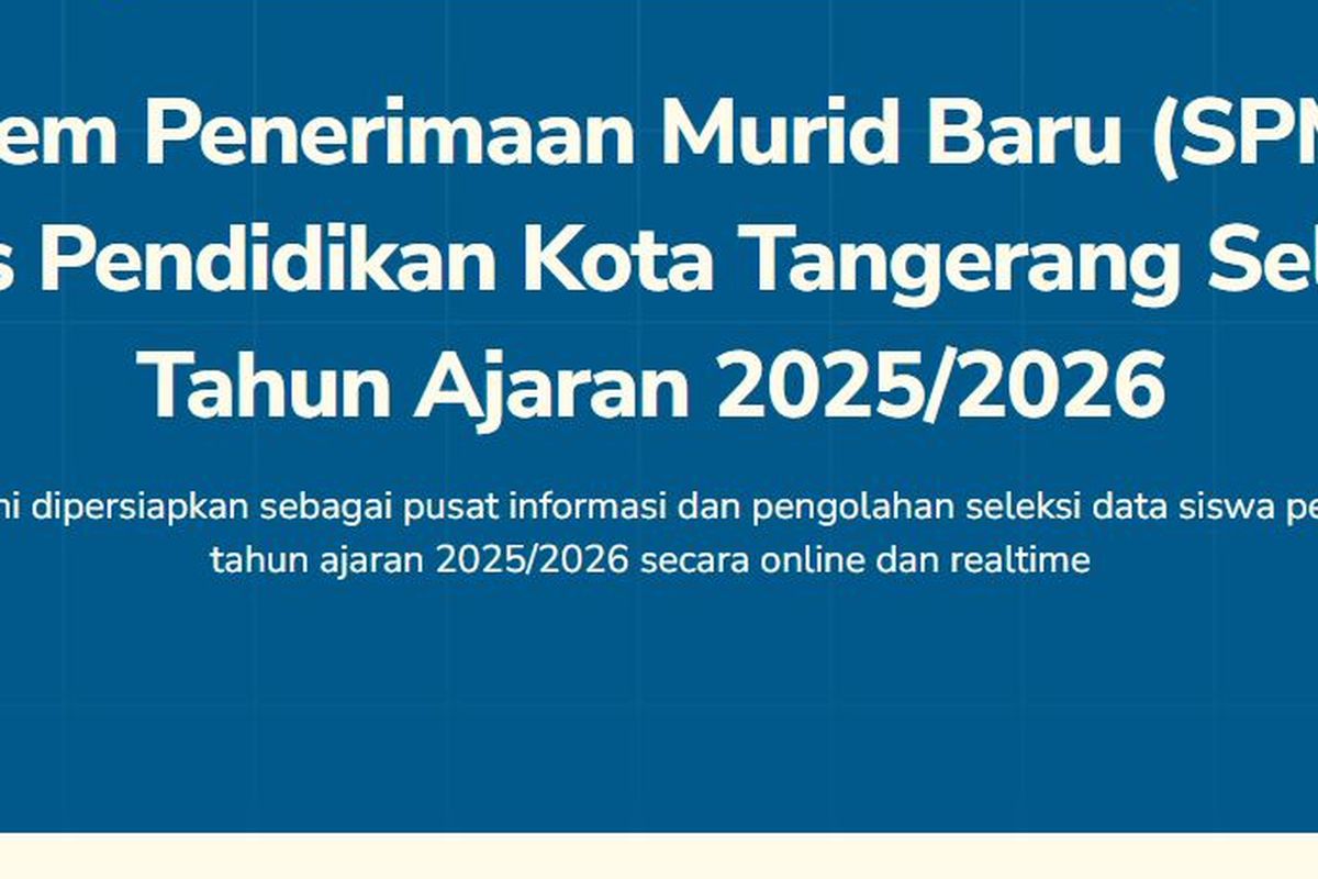 Jadwal SPMB Tangerang Selatan 2025 untuk Jenjang SD, SMP, SMA, dan SMK