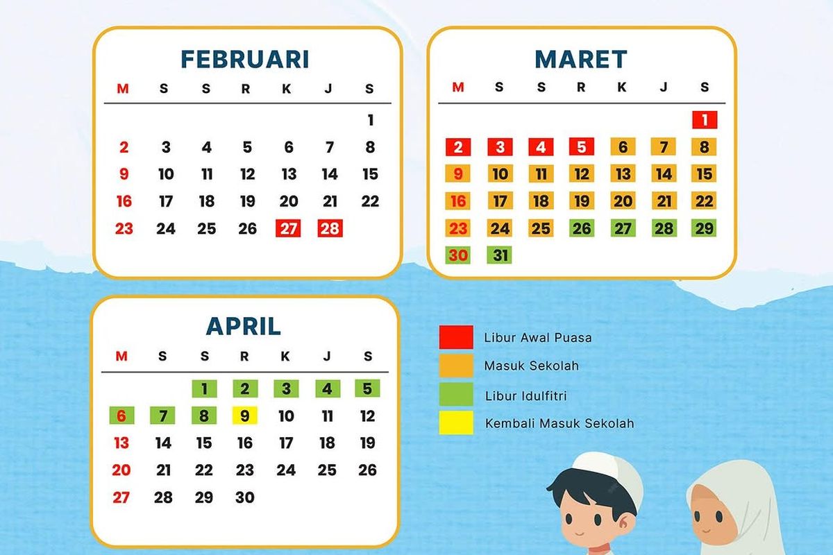 Jadwal Libur dan Masuk Sekolah di Bulan Ramadhan-Idul Fitri 2025