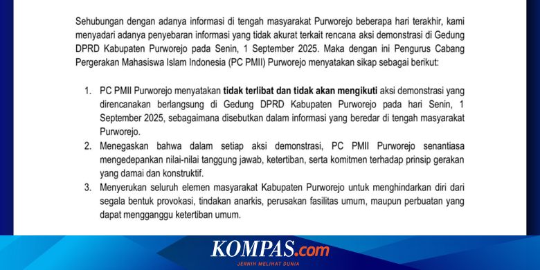 Banyak Pamflet Aksi Ilegal, PMII Purworejo Tunda Demo di DPRD Hari Ini