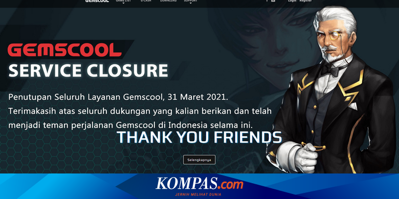 Gemscool Indonesia Tutup Semua Layanan 31 Maret