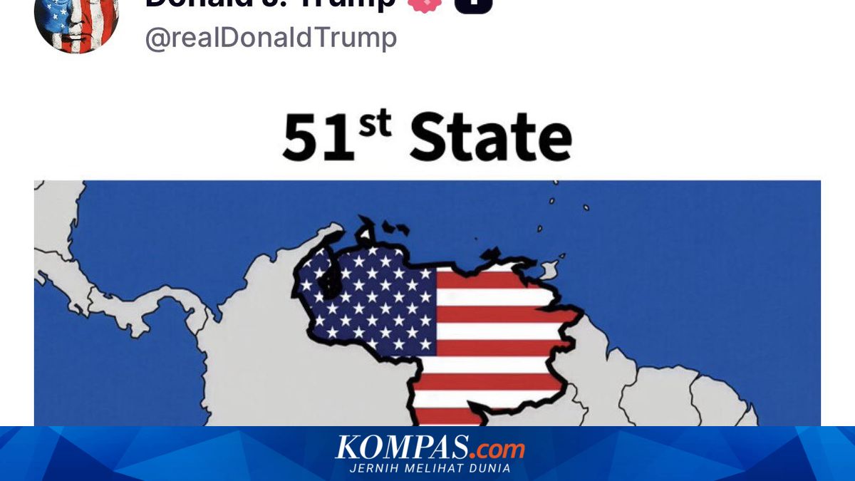 Trump Unggah Grafik Peta Venezuela dengan Label “Negara Bagian ke-51” AS