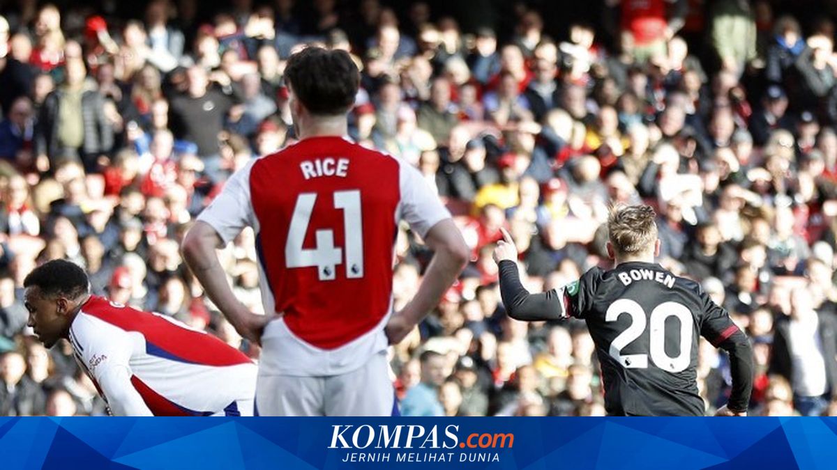 Hasil Arsenal Vs West Ham 0-1, 10 Pemain Gunners Tumbang di Kandang